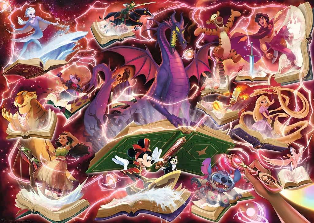 Disney Lorcana Jigsaw Puzzle Glimmers of the Realm: Ruby (1000 biter ...