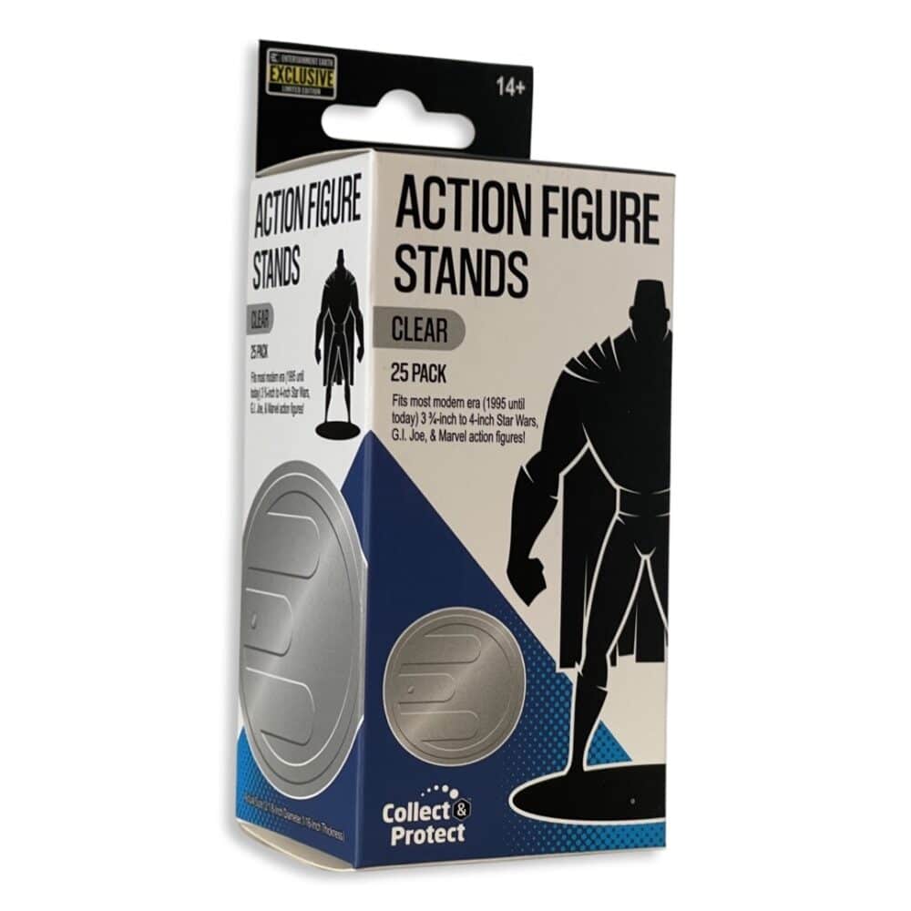 Action Figure Stands - Clear 25 pack - Modern (small peg) for 3,75 ...