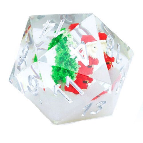 Dice D20 Santa Scenic Snowglobe - KanonCon